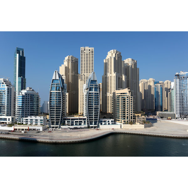 Ebern Designs Catabay Dubai Marina by - Wrapped Canvas Photograph | Wayfair
